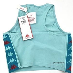 Kappa | Tops | Nwt Kappa Logo Banda Teal Blue Mint Red Slim Fit ...